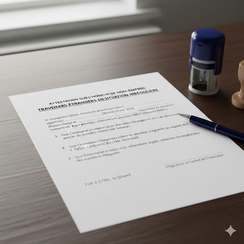 Modèle Attestation de Non Emploi de Travailleurs Étrangers
