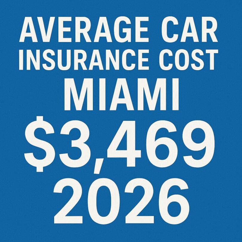 Average Car Insurance Cost Miami for 2026: A Complete Guide
